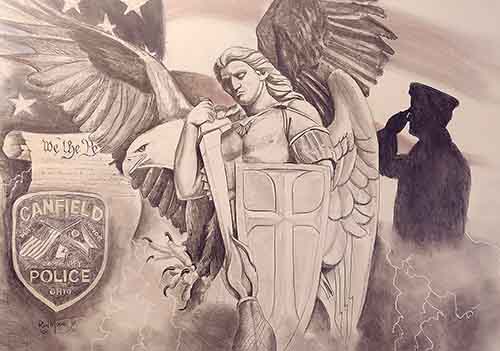 Local artist honors Canfield police | News, Sports, Jobs - The Vindicator